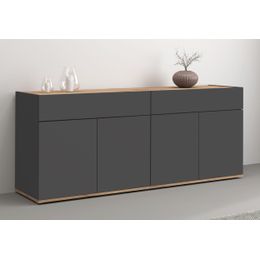 Sideboard Inosign, B:160,1cm H:70cm T:35cmanthrazit, eiche wotan, FSC-zertifizierter Holzwerkstoff, Wohnzimmer, Sideboards, "Garda Kommode, Schrank,