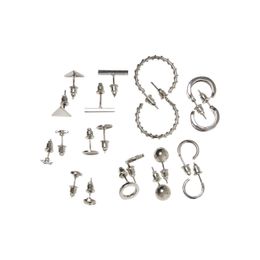 Schmuckset Urban Classics "Urban Classics Damen Stud Earrings 10-Pack", silber, Schmuck_Sets, Damen, onesize, unifarben, Schmuckset