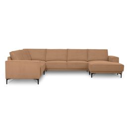Wohnlandschaft OTTO HOME, B:342cm H:85cm T:260cm, braun, 92%PES 8%NY, Sofas, "OLAND Cord U-Form, XXL, B: 342 cm, Skandi-Design", Skandi-Design in