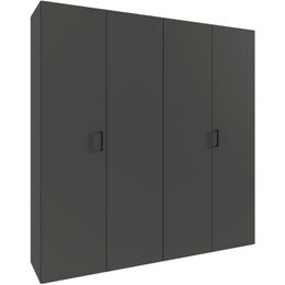 wimex Kleiderschrank "Mugano,in 3 Breiten, 2 Tiefen, viele Farben, Made in Germany", Grafit, B/H/T: 160cm x 185cm x 54cm, Ohne Spiegel, Premium,