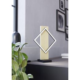 Eglo Tischleuchte "BOYAL Tischlampe - Stahl, Holz - LED - 1X13W - IP20", 1, H: 42,5cm, 1 Stk., beige, Wohnzimmer, Leuchten, Nachttischlampe,