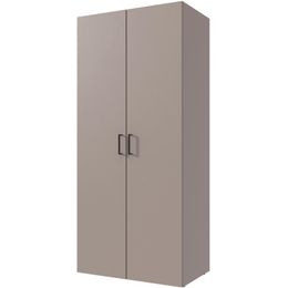 wimex Kleiderschrank "Mugano,in 3 Breiten, 2 Tiefen, viele Farben, Made in Germany", Saharagrau, B/H/T: 80cm x 185cm x 54cm, Ohne Spiegel, Basic,