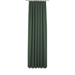 Vorhang Adam, B:142cm H:275cm, gr&uuml;n, Jacquard, Baumwolle (Bio-Baumwolle), Wohnzimmer, Gardinen, "Uni Collection", aus 100% Bio-Baumwolle,