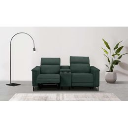 2-Sitzer Home Affaire, B:195cm H:97cm T:99cm, gr&uuml;n, Webstoff 100% Polyester, Sofas, "LUND, Kinosofa, Relaxfunktion, TV-Sessel, manuell/elektrisch