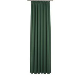 Vorhang Adam, B:142cm H:145cm, gr&uuml;n, Jacquard, Baumwolle (Bio-Baumwolle), Wohnzimmer, Gardinen, "Uni Collection", aus 100% Bio-Baumwolle,