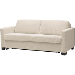 Schlafsofa Home Affaire, B:206cm H:81cm T:98cmnature, 88% Polyester, 12% Polyacryl, Jugendzimmer, Sofas, "Vionelle, 3-Sitzer mit Kaltschaummatratze