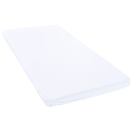 Spannbettlaken bellana, L:200cm, wei&szlig;, Mako-Jersey, Obermaterial: 100% Baumwolle, Bettlaken, "Melone Topper in Gr. 90x200, 140x200 oder 180x200 cm",
