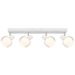Globo LIGHTING Deckenstrahler "TOKKI", 1 Stk.wei&szlig;, Leuchten, Deckenspot/wei&szlig;/Glas klar/Glas opal/Flur/Wohnzimmer