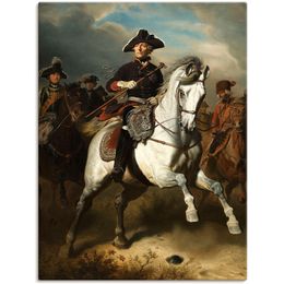 Wandbild Artland, B:45cm H:60cm, bunt, Leinwand, Wohnzimmer, Bilder, "Friedrich der Gro&szlig;e zu Pferde. 1861", als Leinwandbild, Poster in verschied.