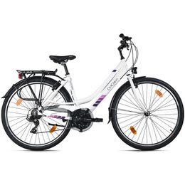 Dacapo Trekkingrad "Damen 28'' Ravenna 50 Wei&szlig; 21 G&auml;nge RH 48 cm", 48cm, 28 Zoll (71,12cm) hinten: 28 Zoll (71,12cm)wei&szlig;, wei&szlig;, Fahrr&auml;der