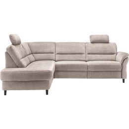 Ecksofa Home Affaire, B:268cm H:90cm T:94cmbeige, 100% Polyester, Sofas, "Cavoli"