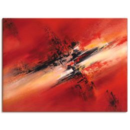 Leinwandbild Artland, B:80cm H:60cm T:1,8cm, rot, Leinwand, Wohnzimmer, Bilder, "Zerstreutheit II", auf Holzrahmen gespannt