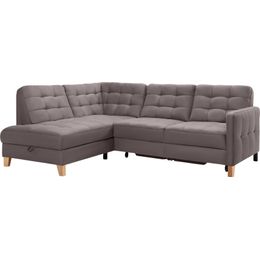 Ecksofa, B:228cm H:84cm T:174cm, braun, exxpo - SOFA FASHION, Wohnzimmer, Sofas, "Elio, kompakt & bequem, zeitloses Design, Breite 228cm, L-Form",