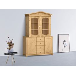 Kombikommode OTTO HOME, B:128cm H:88cm T:38cm, beige, Schlafzimmer, Sideboards, "Tessin; Buffetunterschrank, klassischer Landhausstil", aus massiver,