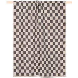 Strandtuch Pad, B:100cm L:180cm, schwarz, Frottee, Frottee, Handt&uuml;cher, "CHESS", Made in Europe, modernes Karo Design