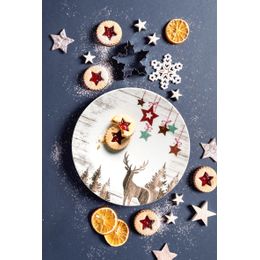 Seltmann Weiden Fr&uuml;hst&uuml;cksteller "Life Christmas", 22,5cmwei&szlig;, rot, Speiseteller, Teller rund 22,5 cm