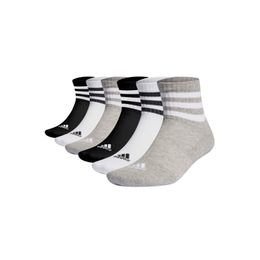 Herren Kurzsocken "Socken 3-Stripes Cushioned Sportswear Mid-Cut Socks 6er Pack", adidas originals, Gr. 43, bunt, Obermaterial: 59% Baumwolle CO. 38%