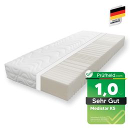 Komfortschaummatratze Beco, B:160cm H:21cm L:200cm, transparent, Obermaterial: 100% Polyester, Matratzen, "Medistar KS, Matratze Kaltschaum-Feeling