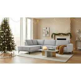 Ecksofa OTTO HOME, B:289cm H:85cm T:210cm, grau, 100% Polyester, Wohnzimmer, Sofas, "OLAND L-Form, B: 289 cm, Skandi-Design", Struktur, Flachgewebe,