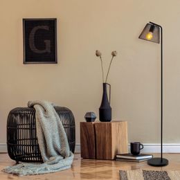 N&auml;ve N&Auml;VE Stehlampe "Korie", 1, &Oslash; 20cm H: 140cm, 1 Stk., schwarz, Wohnzimmer, Leuchten, Metallgeflechtschirm, 1x E27, H: 140cm, Zuleitung 230cm,