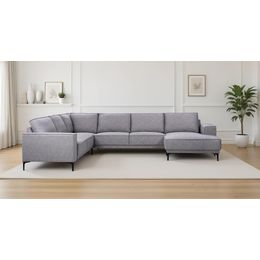 Wohnlandschaft OTTO HOME, B:342cm H:85cm T:260cm, grau, 100% Polyester, Sofas, "OLAND U-Form, XXL, B: 342 cm, Skandi-Design", Skandi-Design in