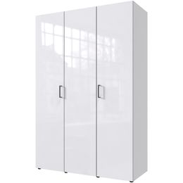 wimex Kleiderschrank "Mugano,in 3 Breiten, 2 Tiefen, viele Farben, Made in Germany", Wei&szlig;, B/H/T: 120cm x 185cm x 54cm, Ohne Spiegel, Basic, schwarz,