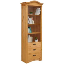 Regal OTTO HOME, B:73cm H:207cm T:38cm, beige, Massivholz, Wohnzimmer, Regale, "Konrad", aus Massivholz, f&uuml;r Kinderzimmer, mit Metallgriffen, Made in