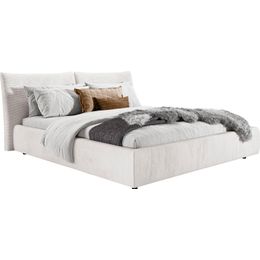 Polsterbett Places of Style, B:172cm H:100cm L:230cm, silber, 95% Polyester / 5% Nylon, Betten, "Priora in 4 Breiten bis 200cm", auch in NaturLEDER,