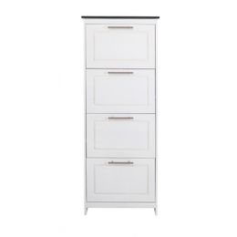 Schuhkipper Home Affaire, B:60cm H:154cm T:19cm, wei&szlig;, FSC-zertifiziertes Massivholz, Sideboards, "Lukas, Schuhkommode, schmal, Schuhregal,