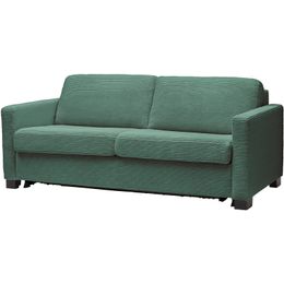Schlafsofa Home Affaire, B:166cm H:81cm T:98cmgr&uuml;n, 88% Polyester, 12% Polyacryl, Jugendzimmer, Sofas, "Vionelle, 2-Sitzer mit Kaltschaummatratze