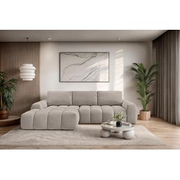 Ecksofa OTTO HOME, B:270cm H:84cm T:166,5cm, beige, 100% Polyester, Wohnzimmer, Sofas, "AZITA L-Form, 270 cm - OTTO. Verl&auml;ssliche Qualit&auml;t.",