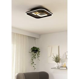 Eglo Deckenleuchte "Tiriolo LED Deckenlampe, geometrisch, Metall und Kunststoff, Flurlampe", 2, H: 6cm, 1 Stk., schwarz, Wohnzimmer, Leuchten,