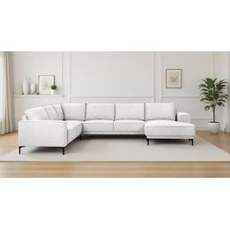 Wohnlandschaft OTTO HOME, B:342cm H:85cm T:260cm, beige, 100% Polyester, Sofas, "OLAND U-Form, XXL, B: 342 cm, Skandi-Design", Skandi-Design in
