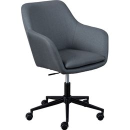 Drehstuhl Inter Link, B:61,5cm H:83,5cm T:63cmgrau, schwarz, Polyester, Esszimmer, St&uuml;hle, "Workrelaxed", h&ouml;henverstellbar