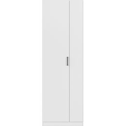 Mehrzweckschrank Rauch "Garderobe Kleiderschrank Schrank Schuhschrank Putzschrank MINOSA", alpinwei&szlig;, griffe graumetallic, B:69cm H:210cm T:41cm, Holzwerkstoff, Schr&auml;nke, Mehrzweckschrank, In 4 Breiten mit vielen Einlegeb&ouml;den f&uuml;r viel Stauraum MADE IN GERMANY