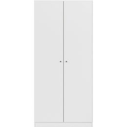 Kleiderschrank Rauch, B:91cm H:197cm T:54cm, wei&szlig;, Holzwerkstoff, Kinderzimmer, Schr&auml;nke, "Schrank Garderobe Garderobenschrank Putzschrank