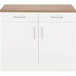 Unterschrank KOCHSTATION, B:100cm H:85cm T:60cm, wei&szlig;, K&uuml;che, Schr&auml;nke, "KS-Mali", Breite 100 cm