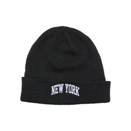 MisterTee Damen Beanie "MisterTee New York Beanie"schwarz, Kunstfaser, M&uuml;tzen