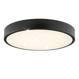 Brilliant LED Deckenleuchte "Slimline Starry", Energieeffizienz: A (A-G), schwarz, wei&szlig;, 1, &Oslash; 39cm H: 6cm, 1 Stk., Leuchten, &Oslash; 29cm, 1590 lm, 4000K, besonders energiesparend mit 7 W, Sternenglanz, LED Deckenleuchte