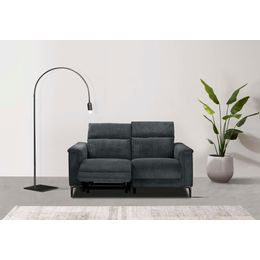2-Sitzer Home Affaire, B:160cm H:97cm T:100cm, grau, 100% Polyester, Sofas, "LUND Cord, 160 cm, manuelle o. elektrische Relaxfunktion", USB-C bei