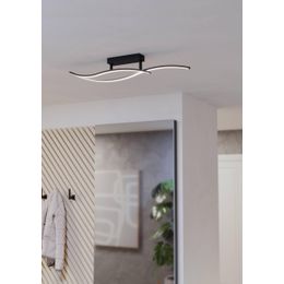 Eglo Deckenleuchte "Grisolia Deckenlampe, Wohnzimmerlampe, Metall und Kunststoff, Lampe", 1, H: 15cm, 1 Stk., schwarz, Wohnzimmer, Leuchten,