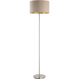 Eglo Stehlampe "MASERLO Stehlampe - Stahl - E27 - 1X60W - IP20", 1, &Oslash; 38cm H: 151cm, 1 Stk.nickel, matt, Leuchten, Standleuchte, Wohnzimmer,