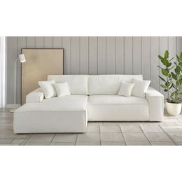 Ecksofa OTTO HOME, B:267cm H:85cm T:167cm, wei&szlig;, Bezugstoff aus 90% recyceltem Material ;Aqua Clean ;Gramatur 580g/ qm +/- 5%, Wohnzimmer, Sofas,
