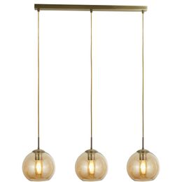 Searchlight H&auml;ngeleuchte "Balls 3Lt Bar Pendant", 3, H: 20cm, 1 Stk.antikmessing und bernstein, Esszimmer, Leuchten