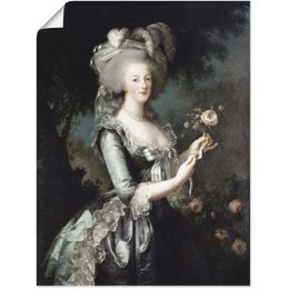 Wandbild Artland, B:30cm H:40cm, grau, Wohnzimmer, Bilder, "Marie Antoinette, 1783", als Leinwandbild, Poster in verschied. Gr&ouml;&szlig;en