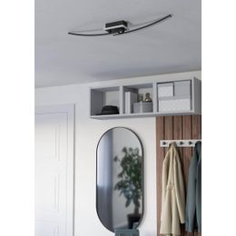 Eglo Deckenleuchte "Lungolago Deckenlampe, B&uuml;rolampe Decke aus Metall, K&uuml;chenlampe, Lampe", 1, H: 6cm, 1 Stk., schwarz-wei&szlig;, Wohnzimmer, Leuchten,