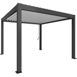 Pergola BioHort, B:367,5cm H:264cm T:367,5cmdunkelgrau, metallic, Pergolen, "3,5x3,5, verschiedene Farben", ausgezeichnet mit dem Red Dot Design Award
