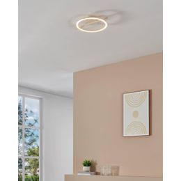 Eglo Deckenleuchte "Amandolo Deckenlampe RGB Backlight Fernbedienung inkl. geometrisch", 1, H: 6,5cm, 1 Stk., wei&szlig;, Wohnzimmer, Leuchten,