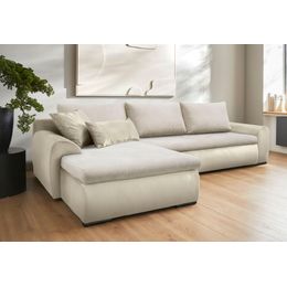 Ecksofa Home Affaire, B:285cm H:85cm T:176cm, beige, 100% Polyester, Wohnzimmer, Sofas, "Win L-Form, B: 285 cm - OTTO. Verl&auml;ssliche Qualit&auml;t.", mit 2