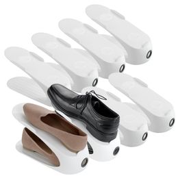 Wenko Schuhstapler "Modell Schuhhalter", B/H/T: 11,5cm x 15cm x 29cmwei&szlig;, Schuhst&auml;nder, platzsparend, stapelbar; mit Griffloch f&uuml;r leichtes Entnehmen